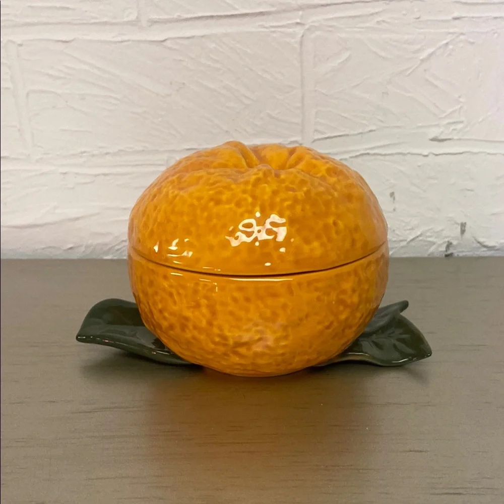 Anthropologie | Accents | Anthropologie Orange Ceramic Fruit Trinket ...